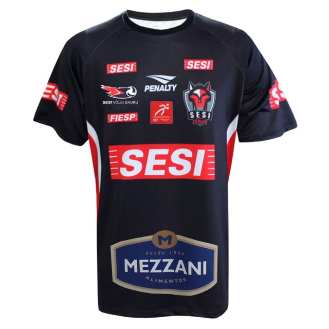 Camisa Time Feminino Sesi Bauru 2025/26 Preta - Masculina I Saque ...