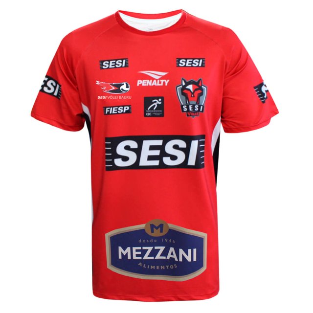 Camisa Time Feminino Sesi Bauru 2025/26 Vermelha - Masculina I Saque ...