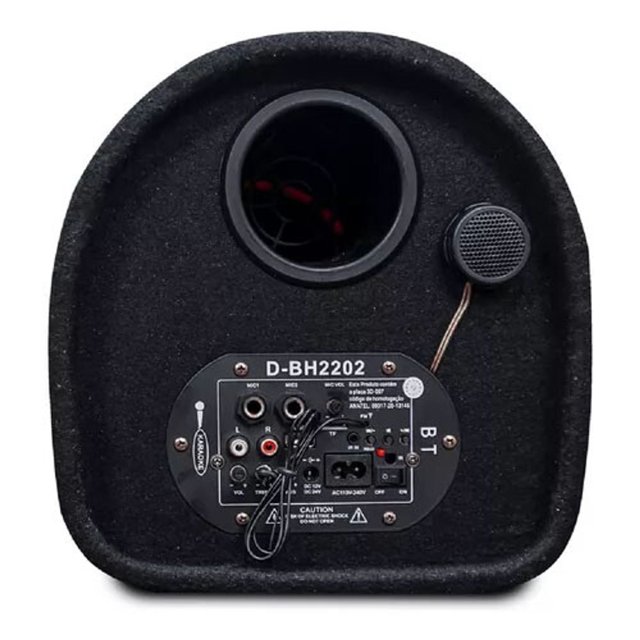 Caixa de Som Bluetooth Subwoofer Tipo Bazooka 100W Rádio Usb - D-BH2202 ...