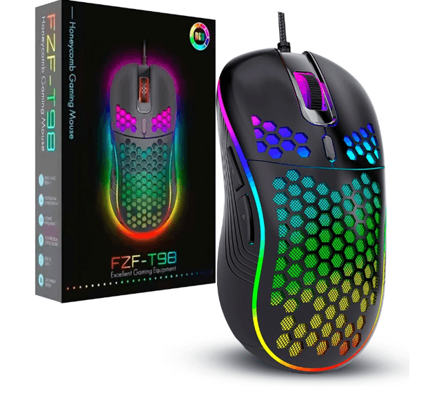 Mouse Gamer Usb com Led RGB e 7200 DPI Ebai - FZF-T98 | INOVAX SOLUTION