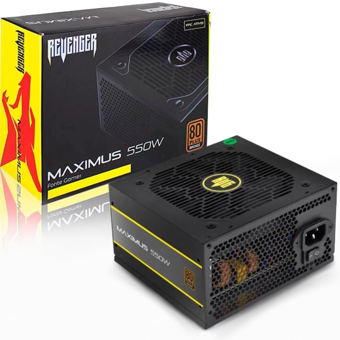 Fonte ATX 550W 80 Plus Bronze PFC Ativo REVENGER - FO-MAX01 | INOVAX ...