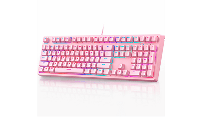 Teclado Mecânico e Mouse Gamer Rosa com Led Chroma KNUP - KP-TE111 ...