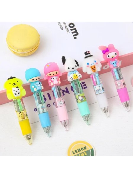 Mini Caneta Esferográfica 4 cores 0.7mm - Sanrio | @Mimosstori