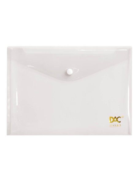 Pasta Transparente Pequena c/ Botão - DAC | @Mimosstori