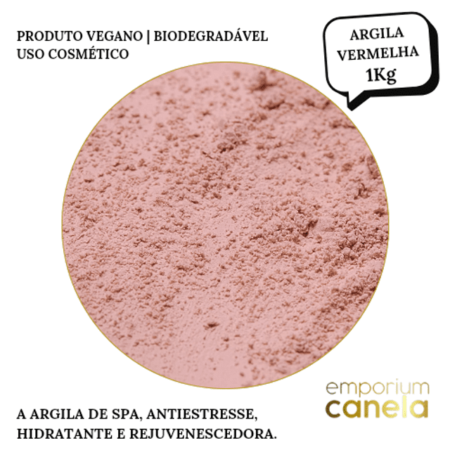 Argila Pacote 1Kg - Vermelha | Emporium Canela