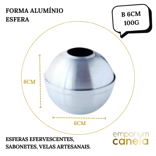 Forma Alumínio - Esfera B 6cm | Emporium Canela