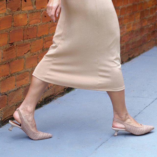 Slingback Bordada Mysia Valentina Flats Creme 376053 | Valentina Flats