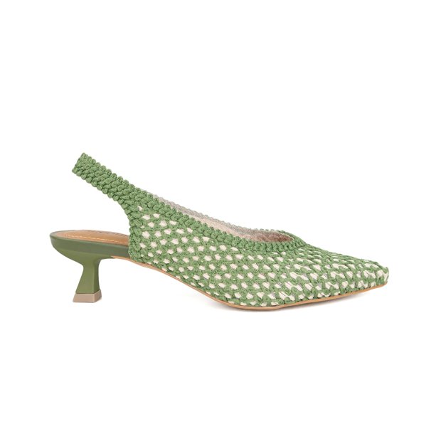 Slingback Bordada Mysia Valentina Flats Verde 376053 | Valentina Flats