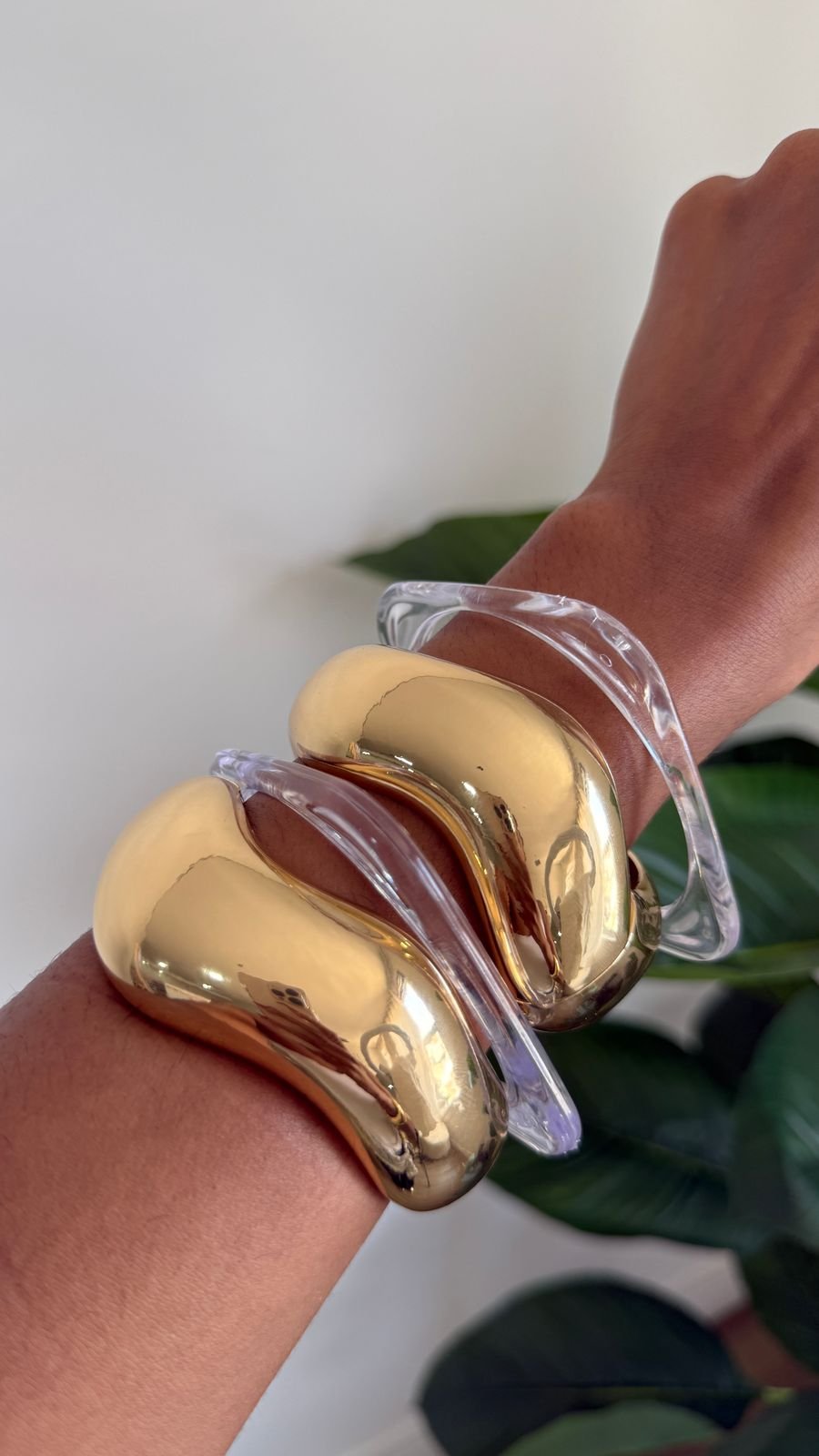 Bracelete Fio Retangular Acrílico | Ju Biju Finas