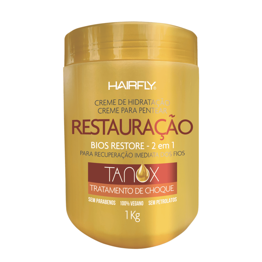 Creme para Pentear e Hidratar 2 em1 Tanox Ouro Tratamento de Choque 1kg ...