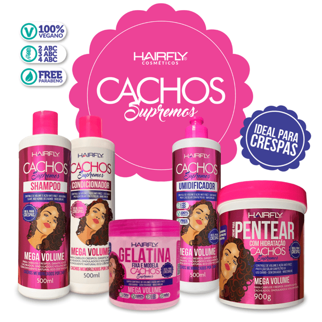 Kit Cachos Supremos Hair Fly – Mega Volume ou Tradicional | HairFly