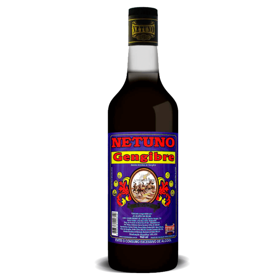 Cachaça Gengibre Netuno 960ml | JPS Bebidas | Bebidas Artesanais e Premium
