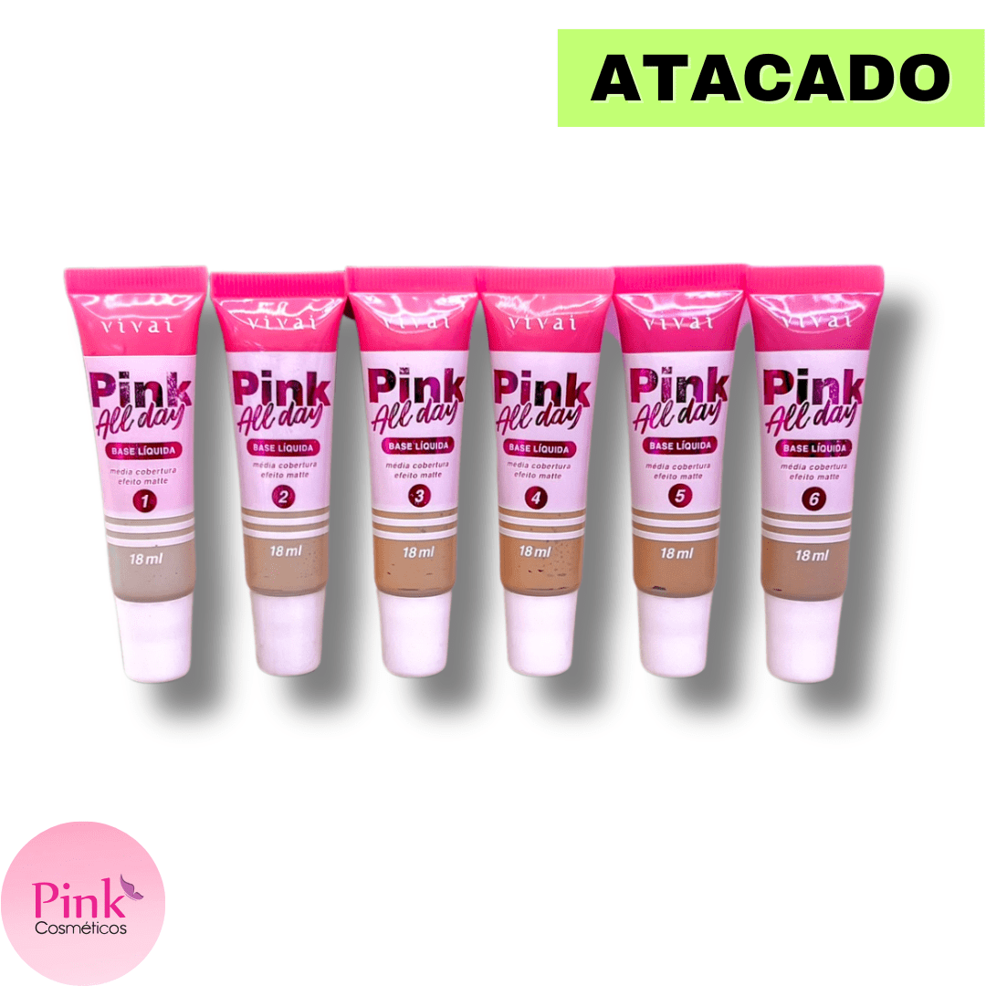 KIT BASE LIQUIDA PINK ALL DAY 06 UND - VIVAI | Pink