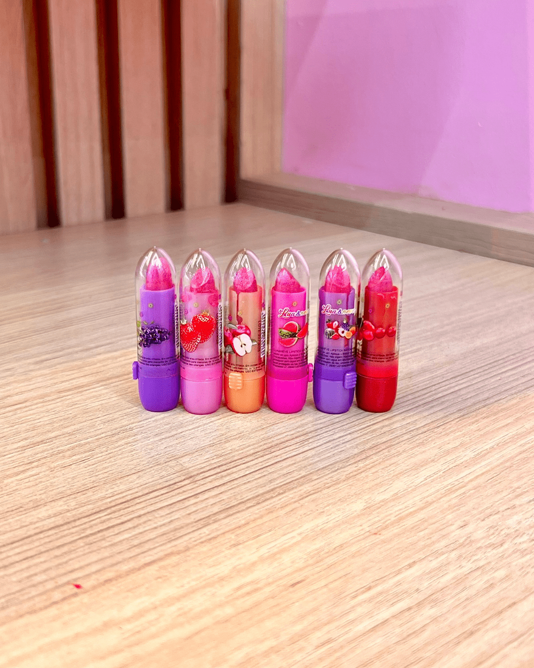 MINI BATOM FRUTAS - LUA E NEVE | Pink