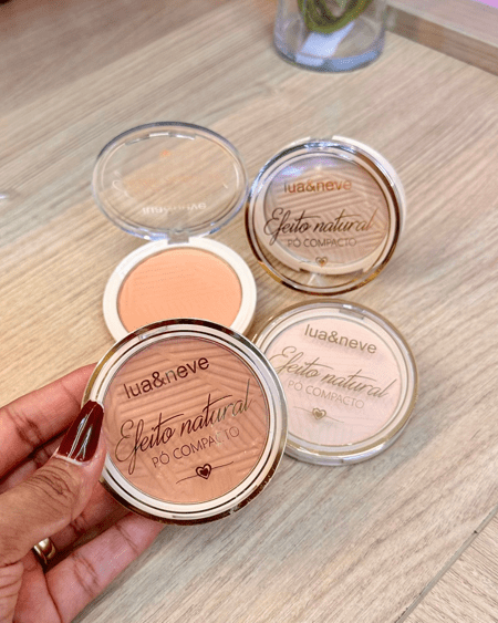 PÓ COMPACTO EFEITO NATURAL - LUA E NEVE | Pink
