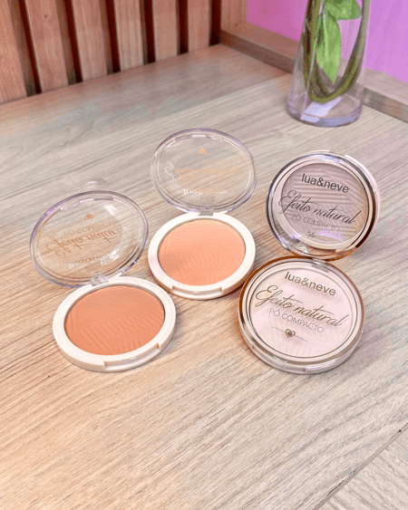 PÓ COMPACTO EFEITO NATURAL - LUA E NEVE | Pink