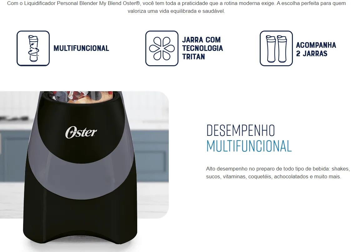 Blender MyBlend 2 Jarras Oster 220v | Capital Fitness