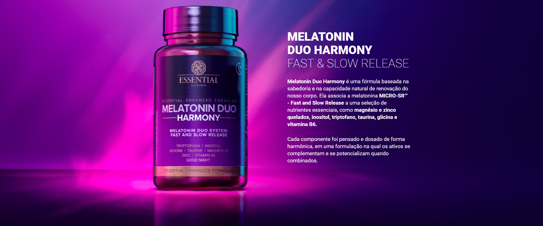 Melatonin Duo Harmony Essential Nutrition 120 Cápsulas | Capital Fitness