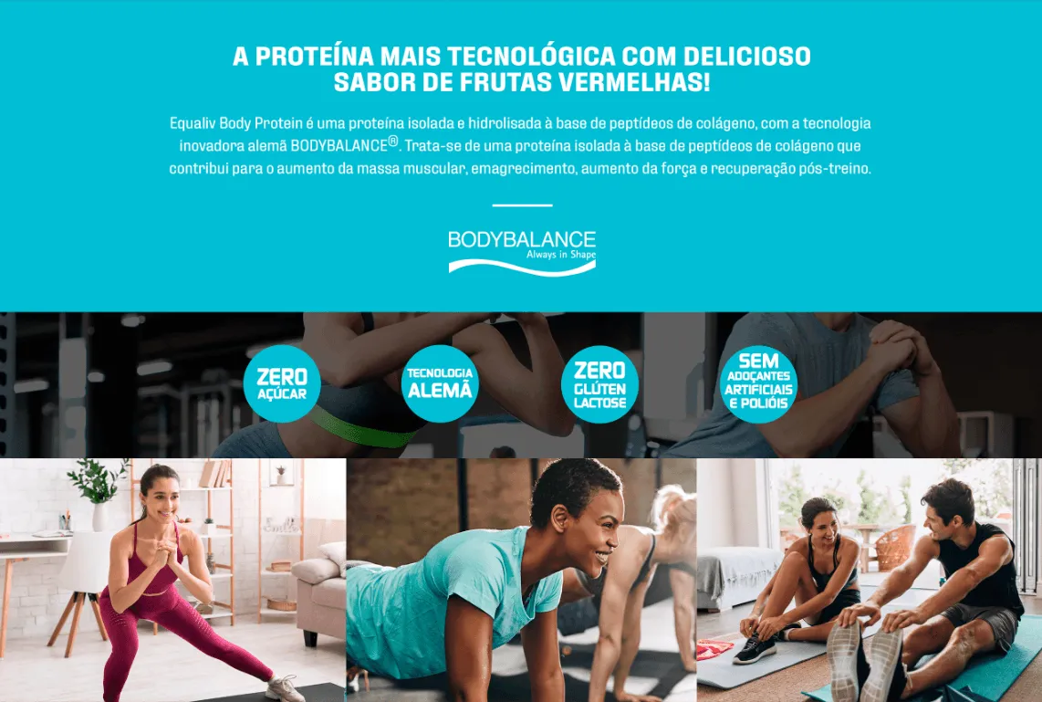 Body Protein Equaliv Frutas Vermelhas Sachê 20g | Capital Fitness