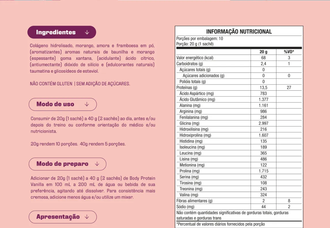Body Protein Equaliv Frutas Vermelhas Sachê 20g | Capital Fitness