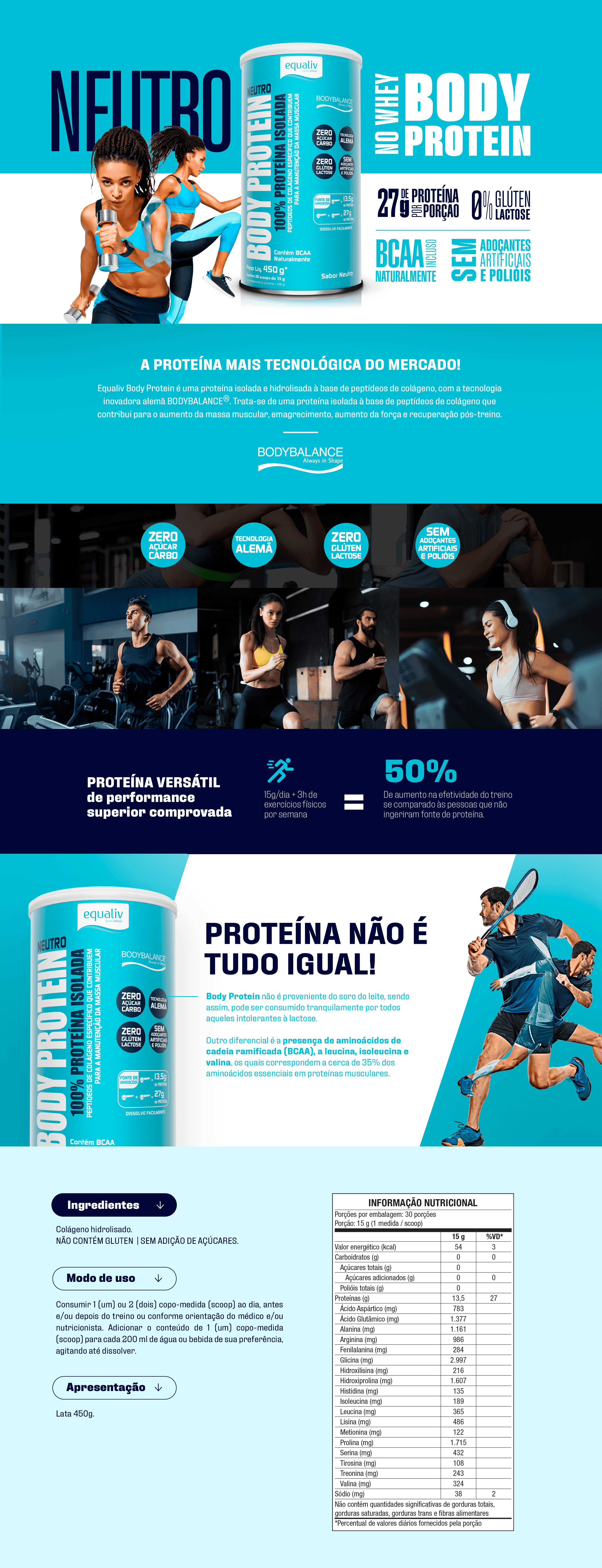 Body Protein Equaliv Neutro Sachê 15g | Capital Fitness