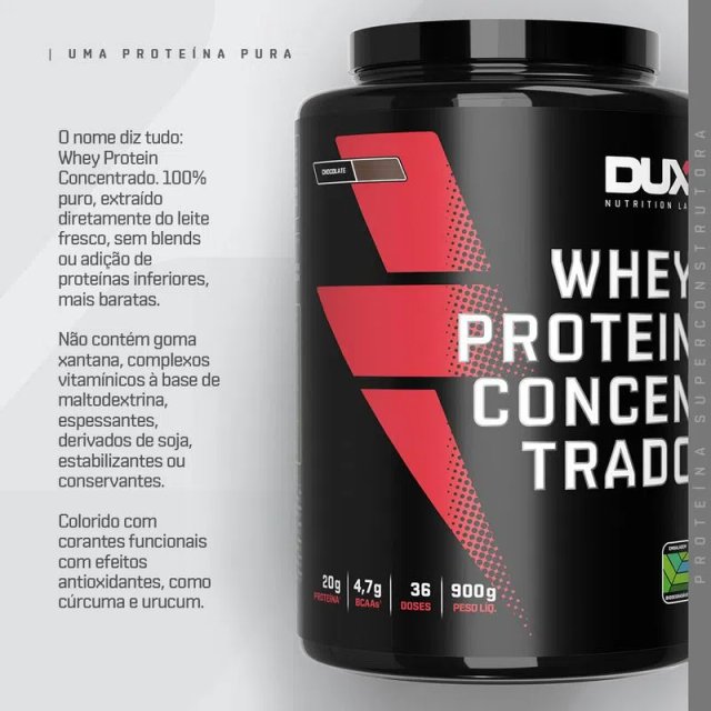 Whey Protein Concentrado Dux Chocolate Branco 450g - | Capital Fitness