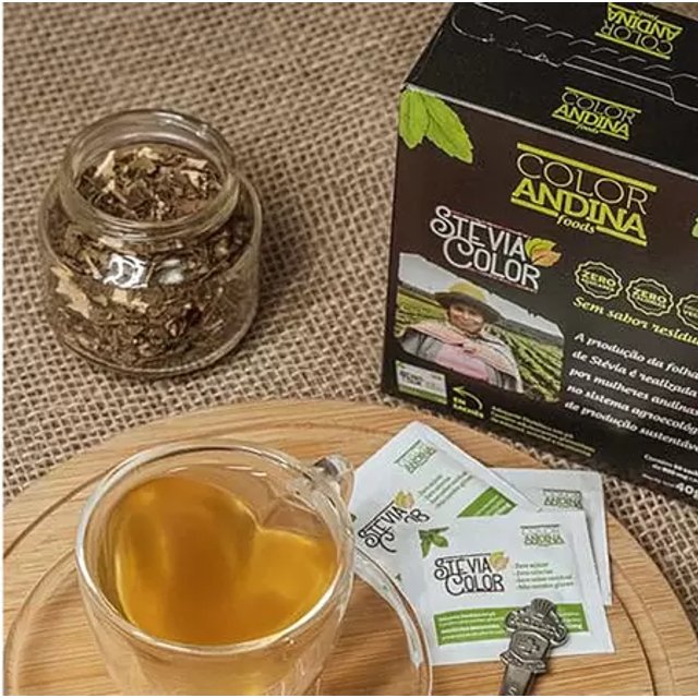 Adocante Stévia Color Andina 50 Sachês | Capital Fitness