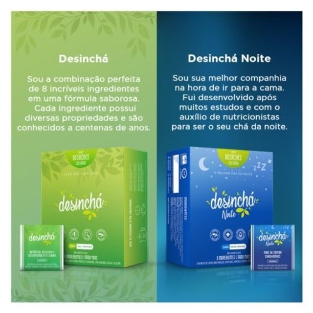 Desinchá Misto Dia Noite 60 Sachês | Capital Fitness