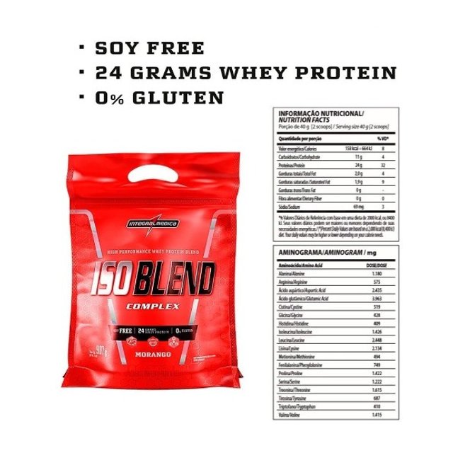 Iso Blend Integralmedica Morango Refil 900g | Capital Fitness