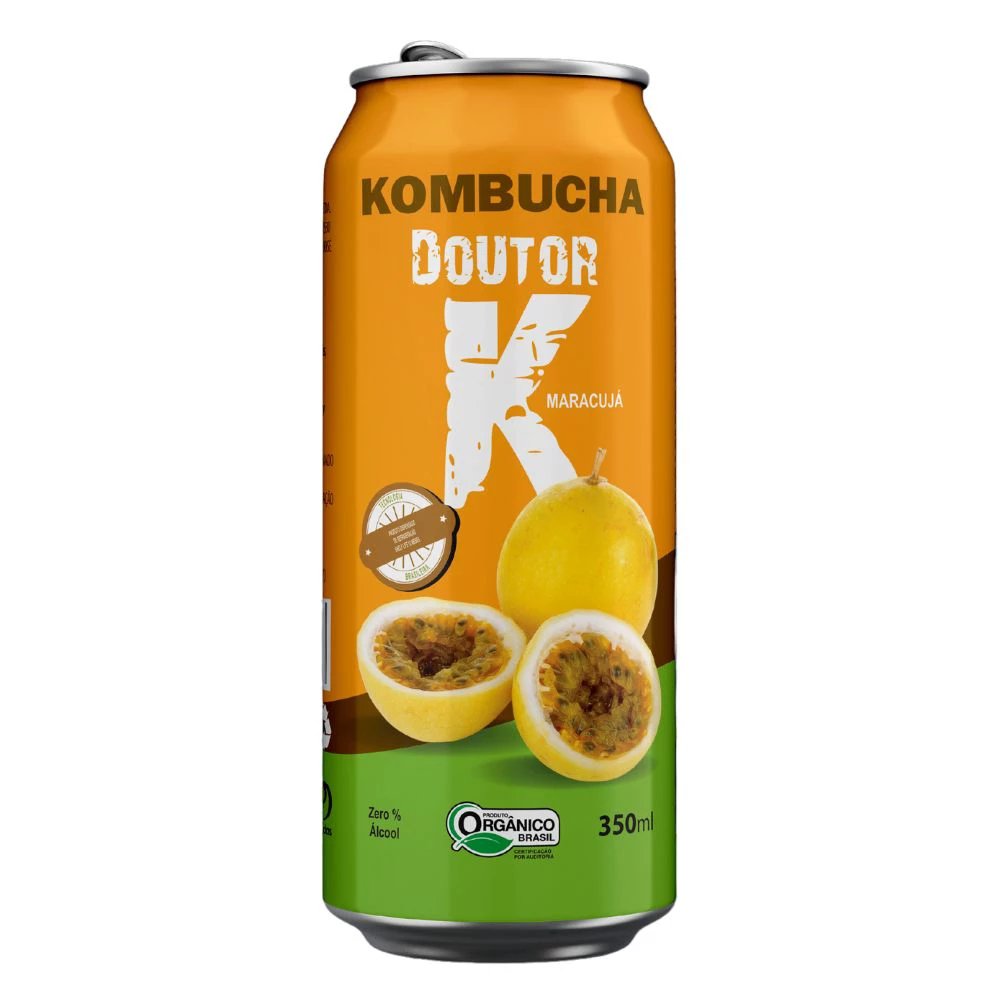 Kombucha Orgânica Maracujá 350ml | Capital Fitness