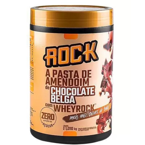 Pasta De Amendoim Rock Chocolate Belga 1kg | Capital Fitness