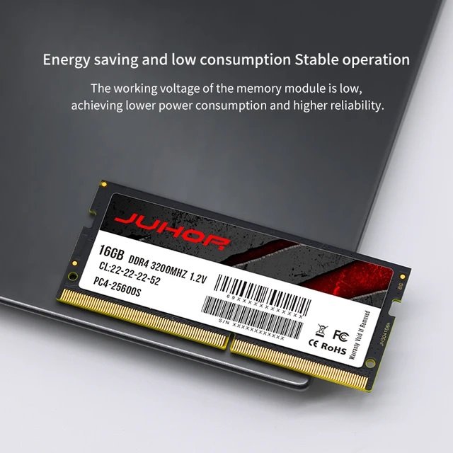 Memória Ram Para Notebook Juhor, 16 GB DDR4, 3200 MHz, Nova, Lacrada ...
