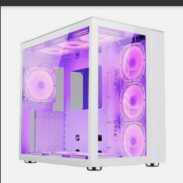 Gabinete Rise Mode Galaxy Glass Standard Branco, 10 Fans ARGB Inclusas ...