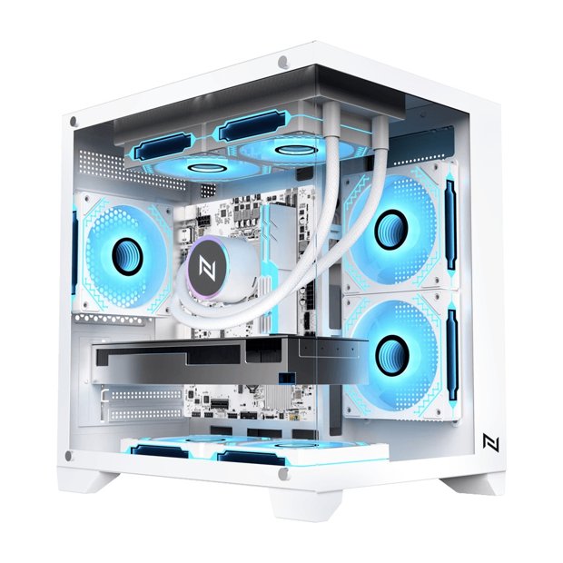 Gabinete Neologic Aquario Full Glass, Branco, 3 Fans ARGB, Vidro ...