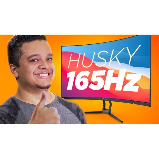Monitor Gamer Husky Snow 23.6 LED Full HD, VA, Curvo, 165Hz, 1ms, NOVO ...