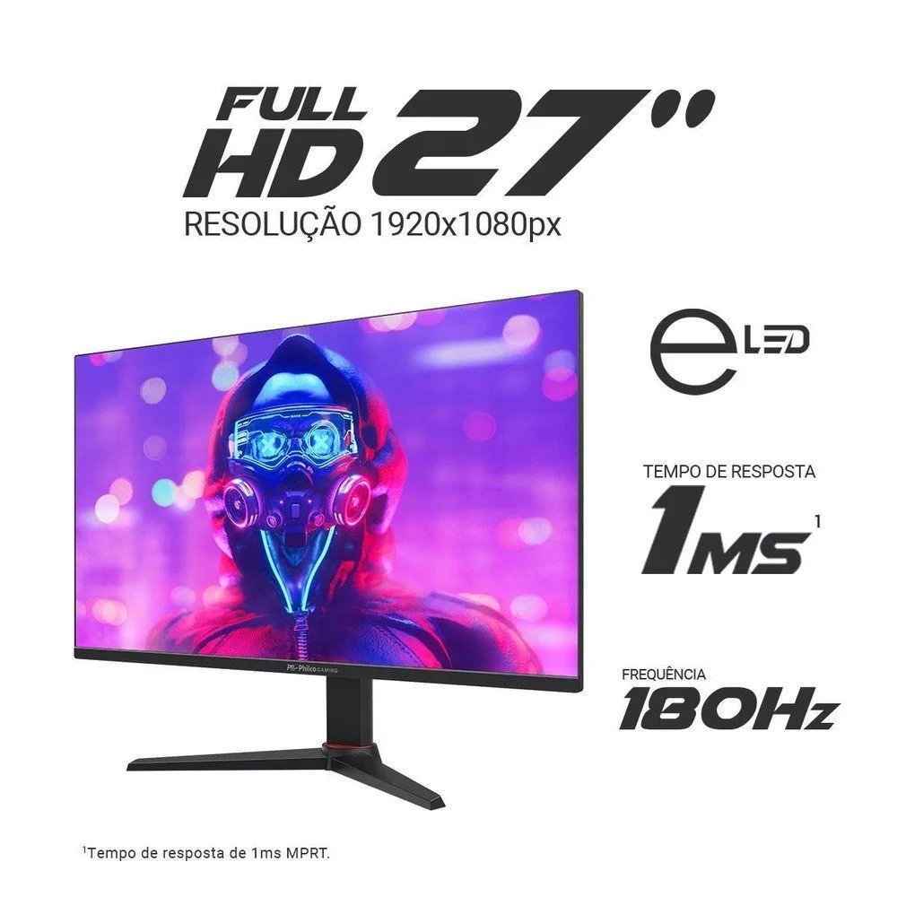 Monitor Gamer Philco 27 pol. IPS, 180 Hz, Full HH, 1 ms, Novo, Lacrado ...