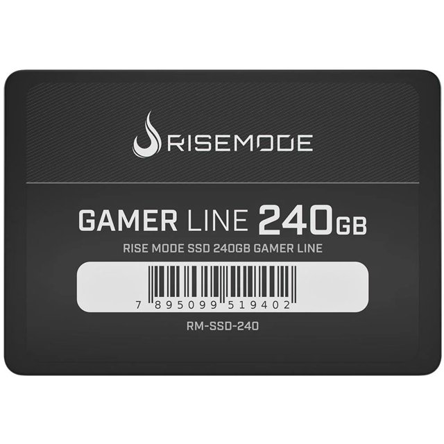 SSD Rise Mode Gamer Line, 240GB, Sata III, Leitura 535MBs e Gravação ...