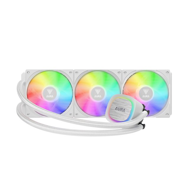 Water Cooler Gamdias Aura GL 360 V2, 360mm, ARGB, Intel/AMD, White ...