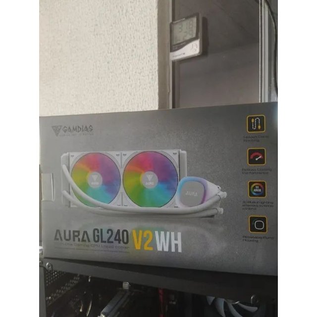Water Cooler Gamdias Aura GL 240 V2, 240mm, ARGB, Intel/AMD, White ...