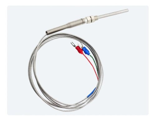 Termopar De Sonda Tipo J Haste 50mm Inox Cabo 1mt Rosca M8 | TekniMas