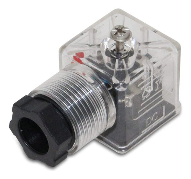 Conector 43650-a Plug Elétrico Din P/ Solenoide 24vdc C/ Led | TekniMas