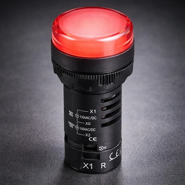 Sinaleiro Led Bicolor 22mm 24v Vermelho Verde L20-ab7-rg | TekniMas