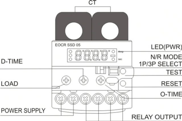 Relé De Sobrecarga Digital Eocr-ssd Rele Térmico 5 À 60a | TekniMas