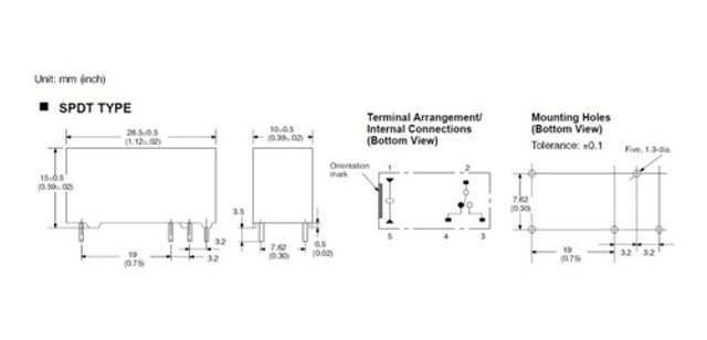 Relé Omron G6rn Pcb 1na+1nf 12v 8a G6rn-1 Dc12 Omron 5 Pinos | TekniMas