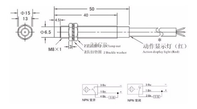 Sensor Pnp 8mm Sensor Indutivo Lj8a3-2-z/by Contato No 24vdc | TekniMas