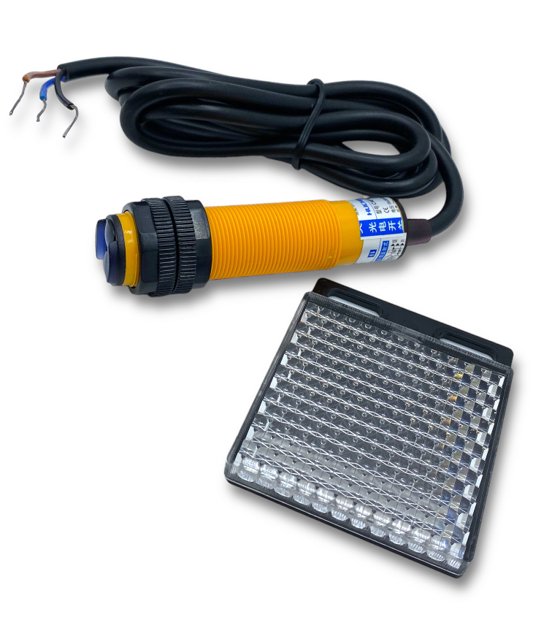 Sensor Óptico Fotoelétrico M18 No Retro Reflexivo | TekniMas