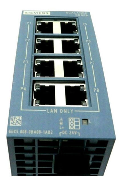 Switch Profinet Xb008 6gk5008-0ba10-1ab2 8 Portas Rj45 Novo | TekniMas