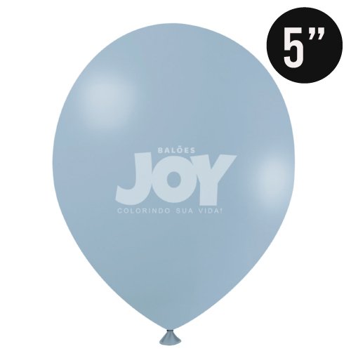 Balão de látex 5" – Azul Candy Retro - Joy - c/ 50 unidades | Uhul Balões