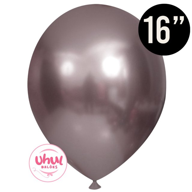 Balão de látex 16" – Rosa Candy Cromado - Joy - c/ 12 unidades | Uhul ...