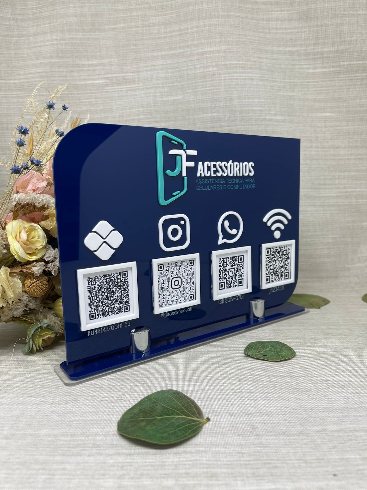 Placa Luxo 4 QR Code | Impulse Laser Connect